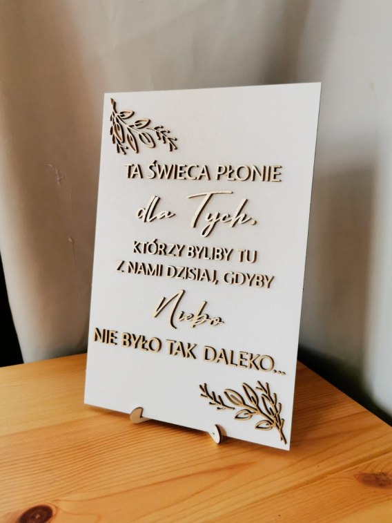 Tabliczka "Ta świeca płonie dla Tych..." (tablica) > Goluch Studio
